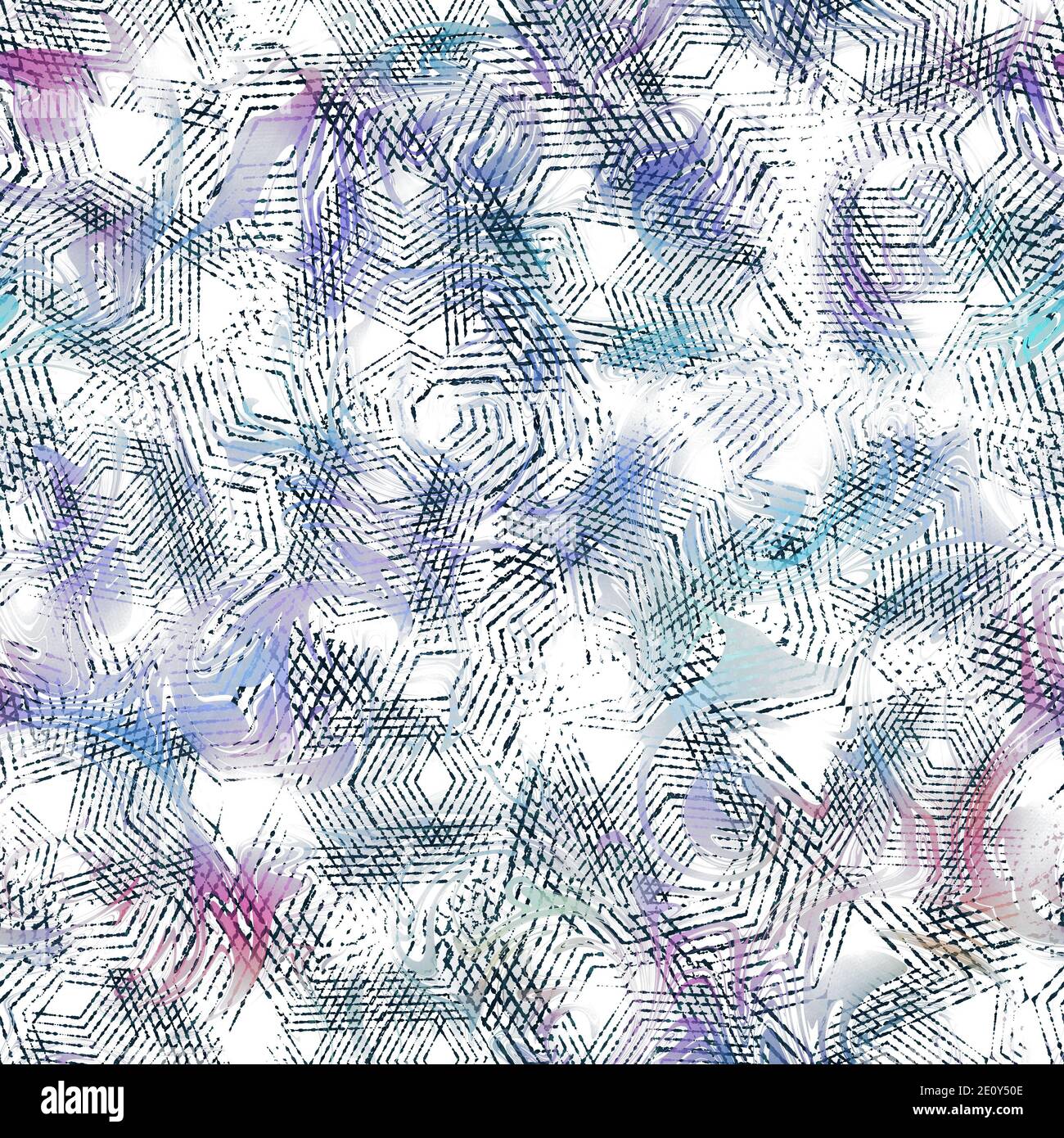 Lux navy and white iridescent geo seamless pattern Stock Photo - Alamy