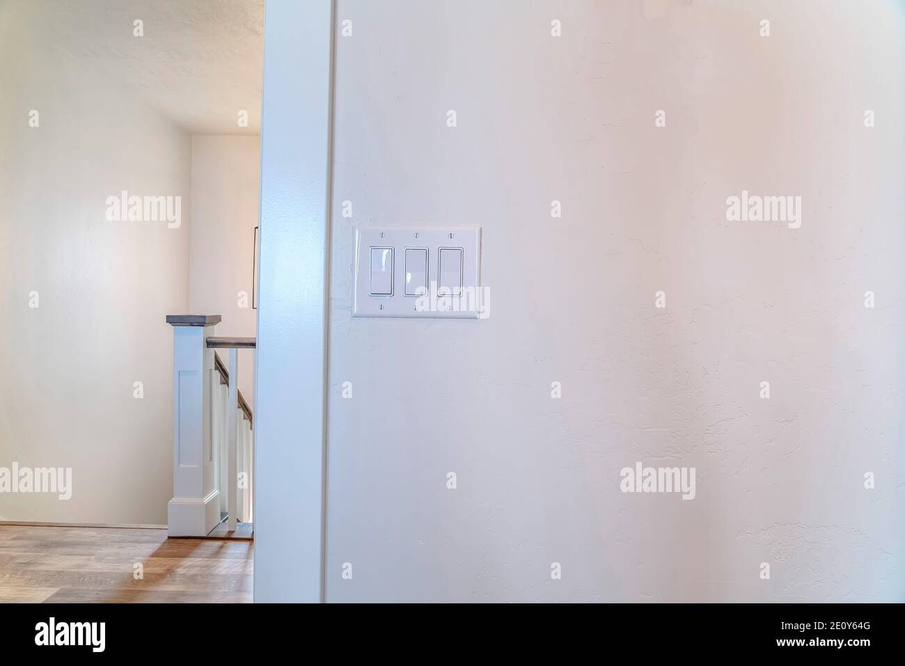 Electrical light switch and wall mounted temperature sensor inside a ...