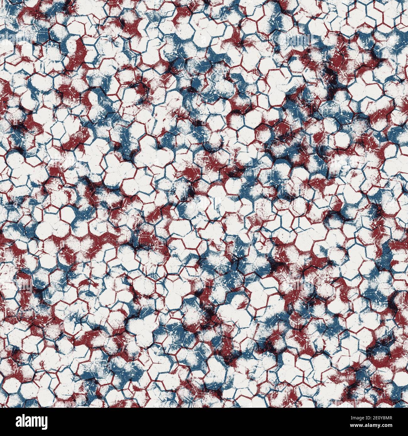 Seamless geo pattern in red blue black white Stock Photo - Alamy