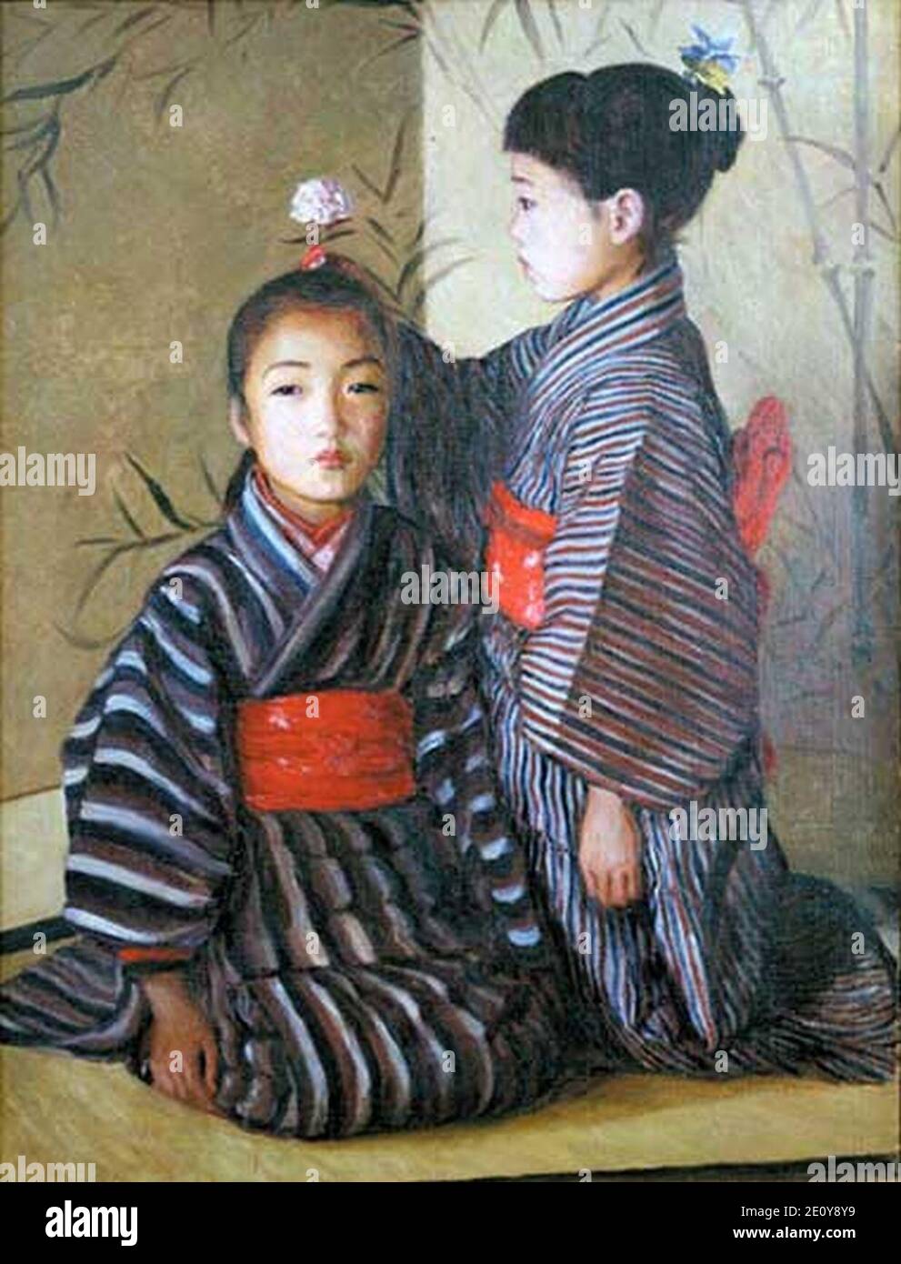 Lilla Cabot Perry - Japanese-Children Stock Photo - Alamy