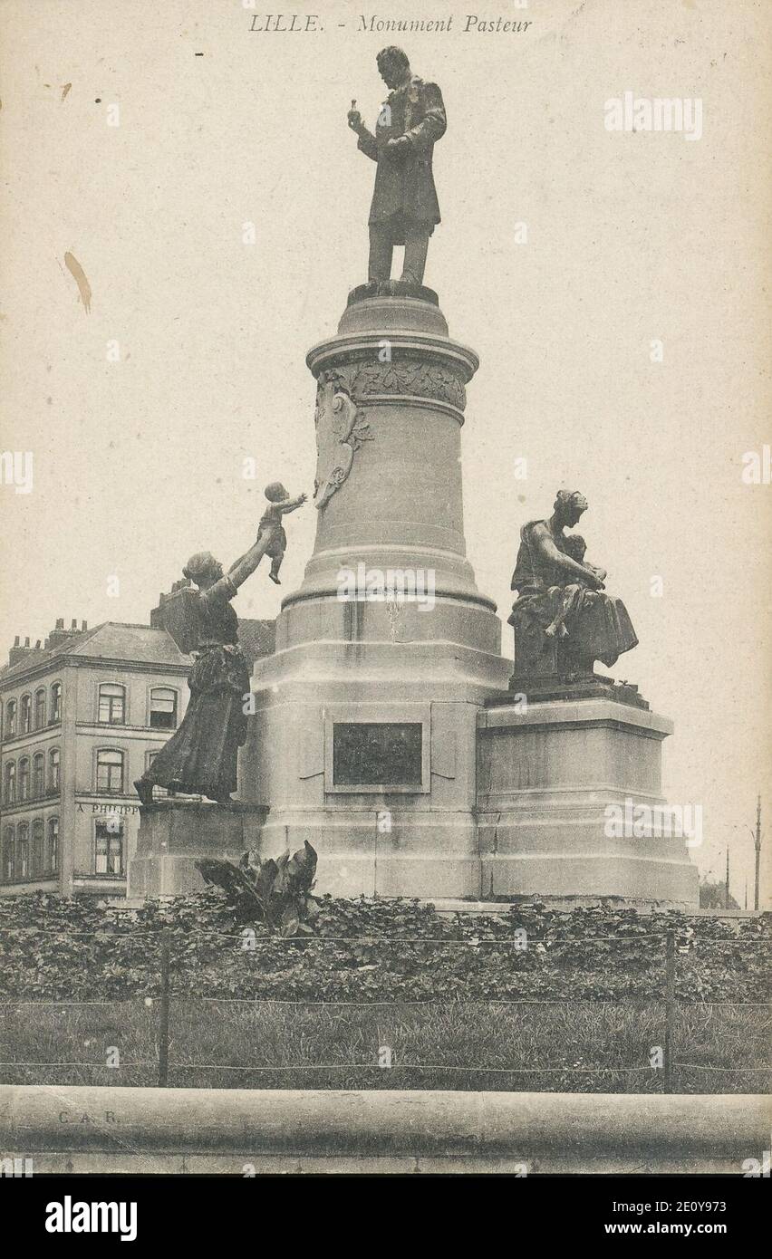 Lille - Monument Pasteur Stock Photo - Alamy
