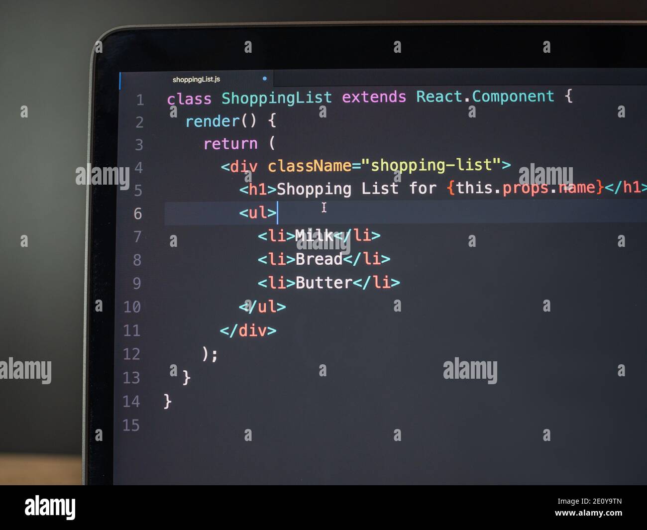 React coding on computer laptop screen close up Stock Photo - Alamy React coding on computer laptop screen close up Stock Photo - Alamy