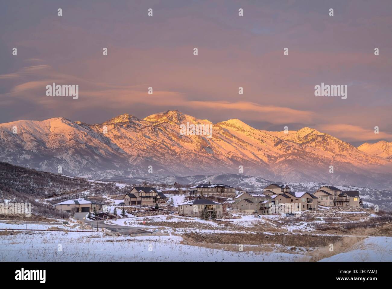 Wasatch mountains sunset utah hi-res stock photography and images - Alamy
