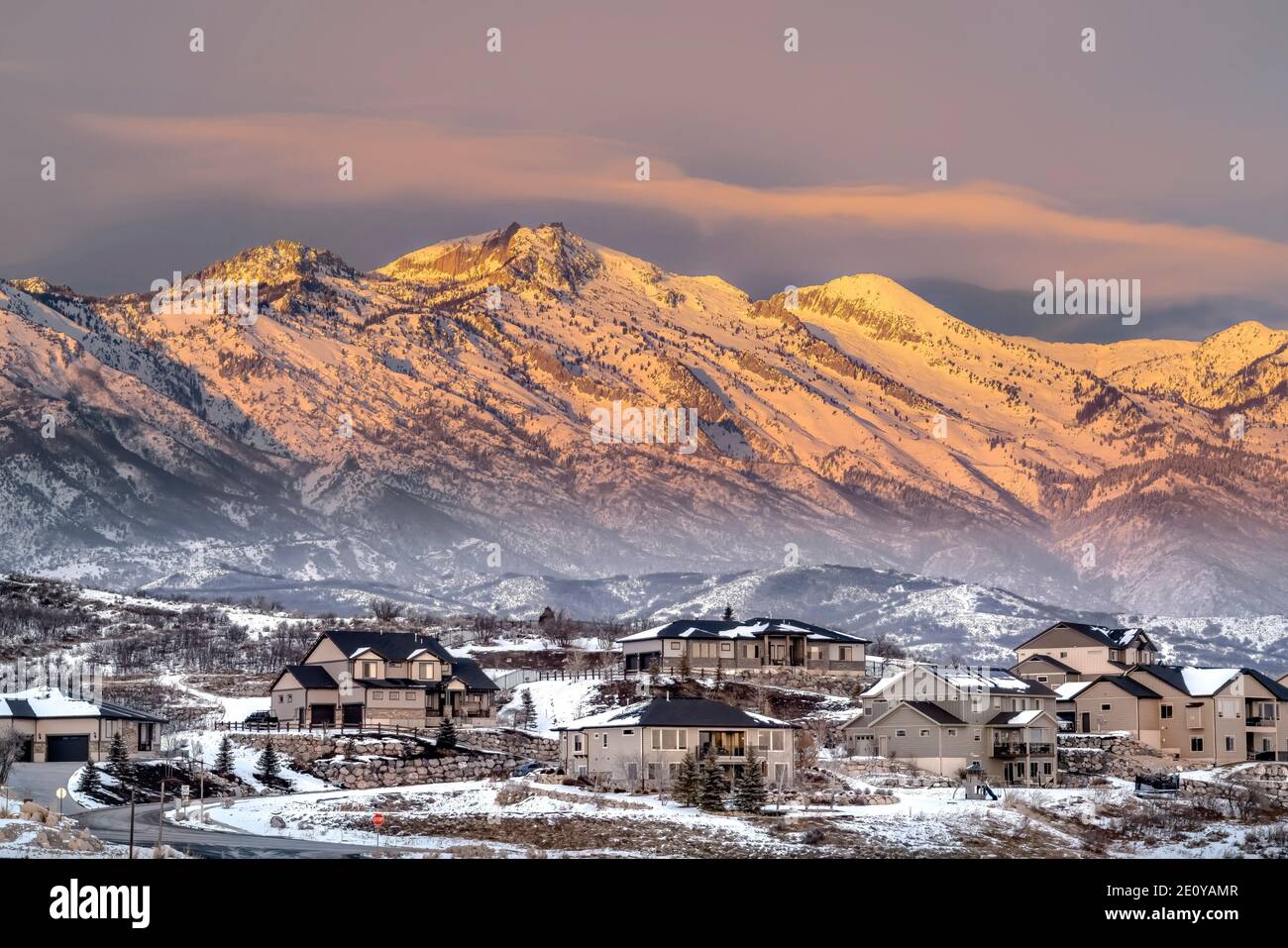 Wasatch mountains sunset utah hi-res stock photography and images - Alamy