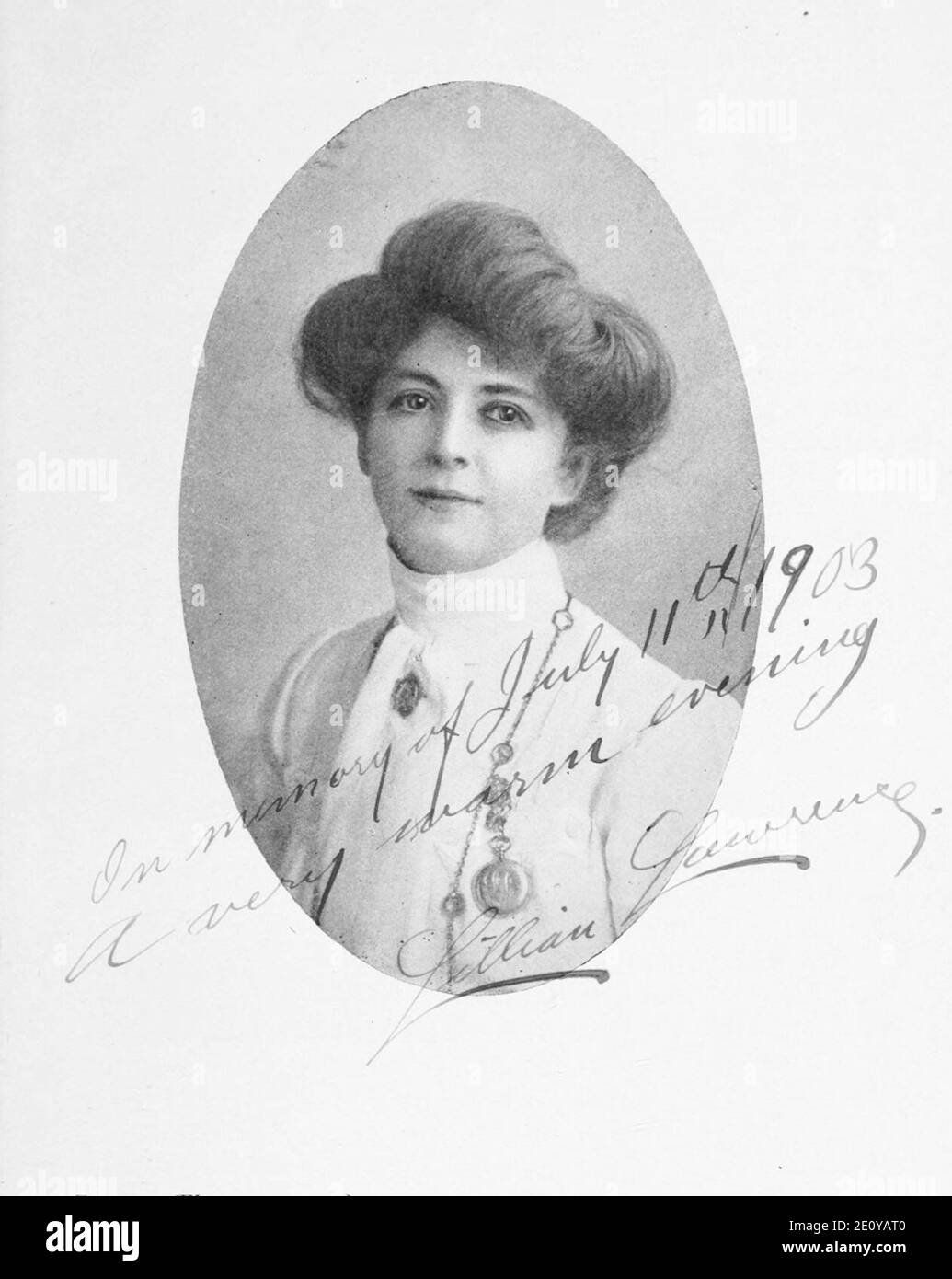 Lillian Lawrence, stage actress, signed portrait Stock Photo - Alamy