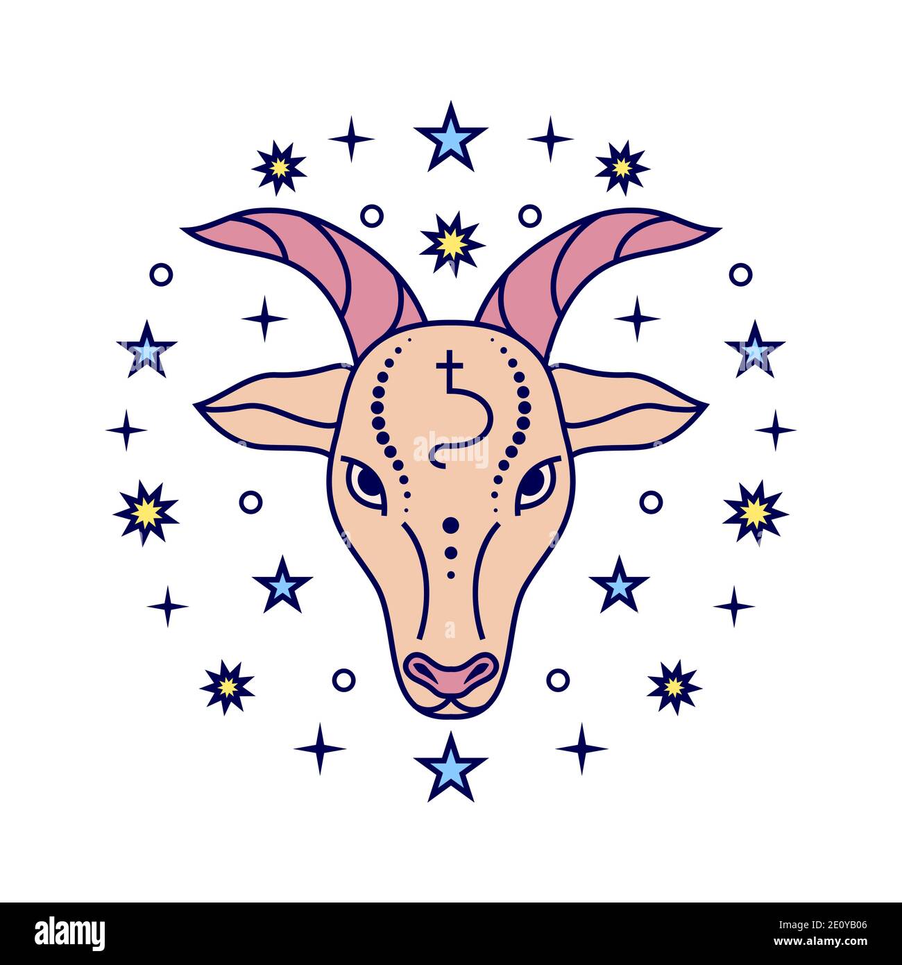 Capricorn zodiac sign Stock Vector Image & Art - Alamy