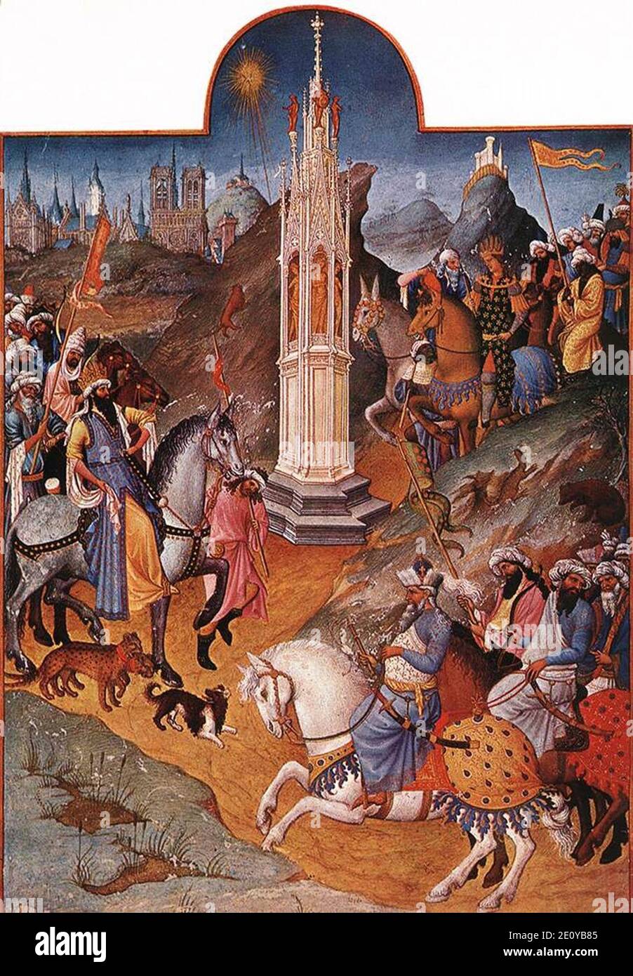 Limbourg brothers - Les très riches heures du Duc de Berry Stock Photo ...
