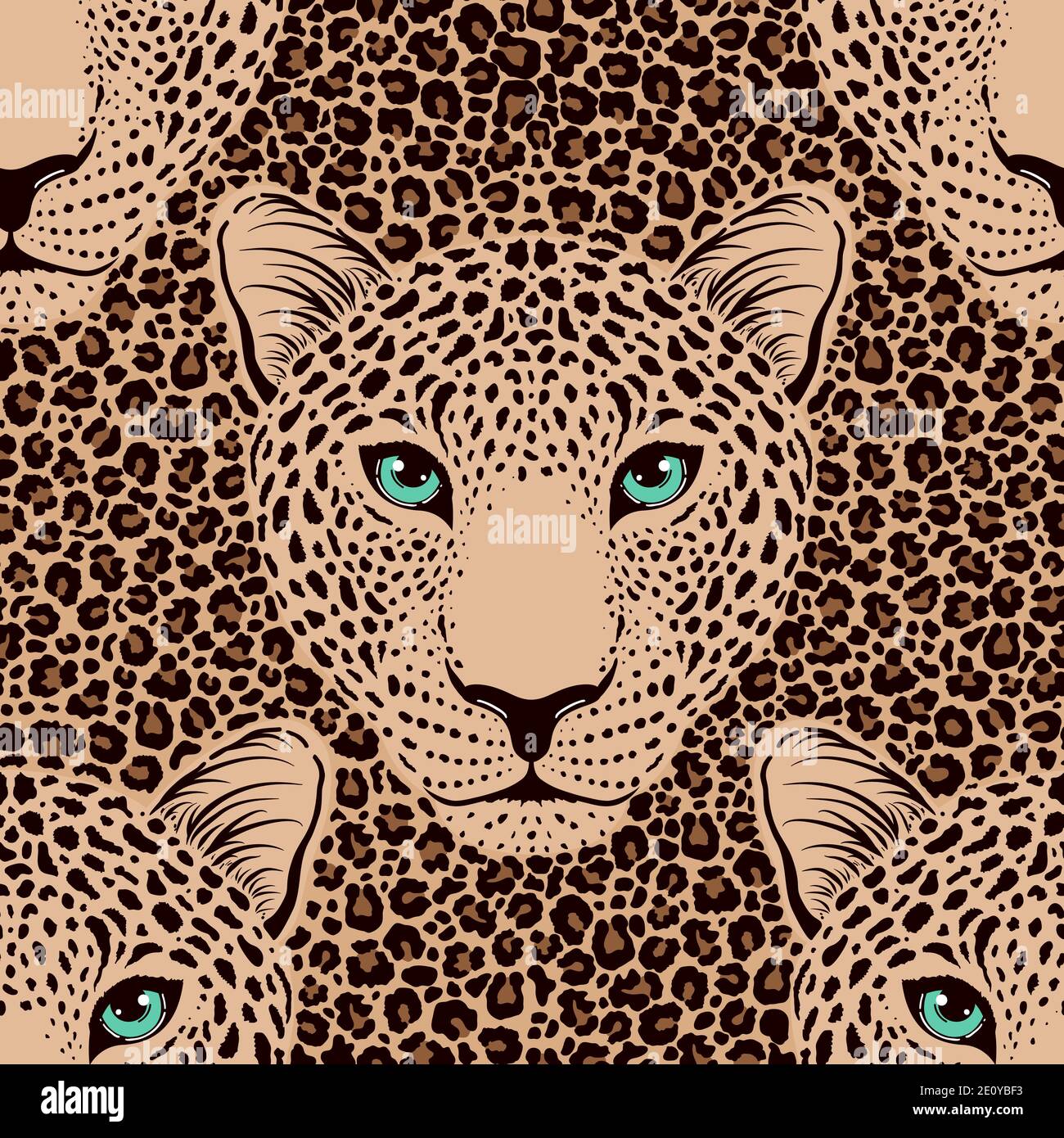 Carnivore spotted leopard Stock Vector Images - Alamy