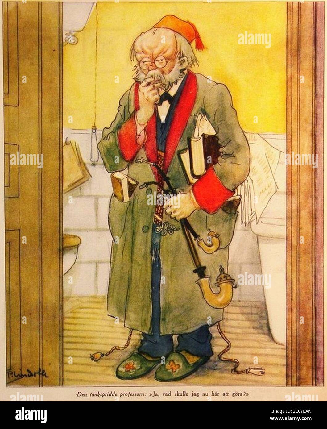 Lindroth The Absent-minded Professor Stock Photo - Alamy