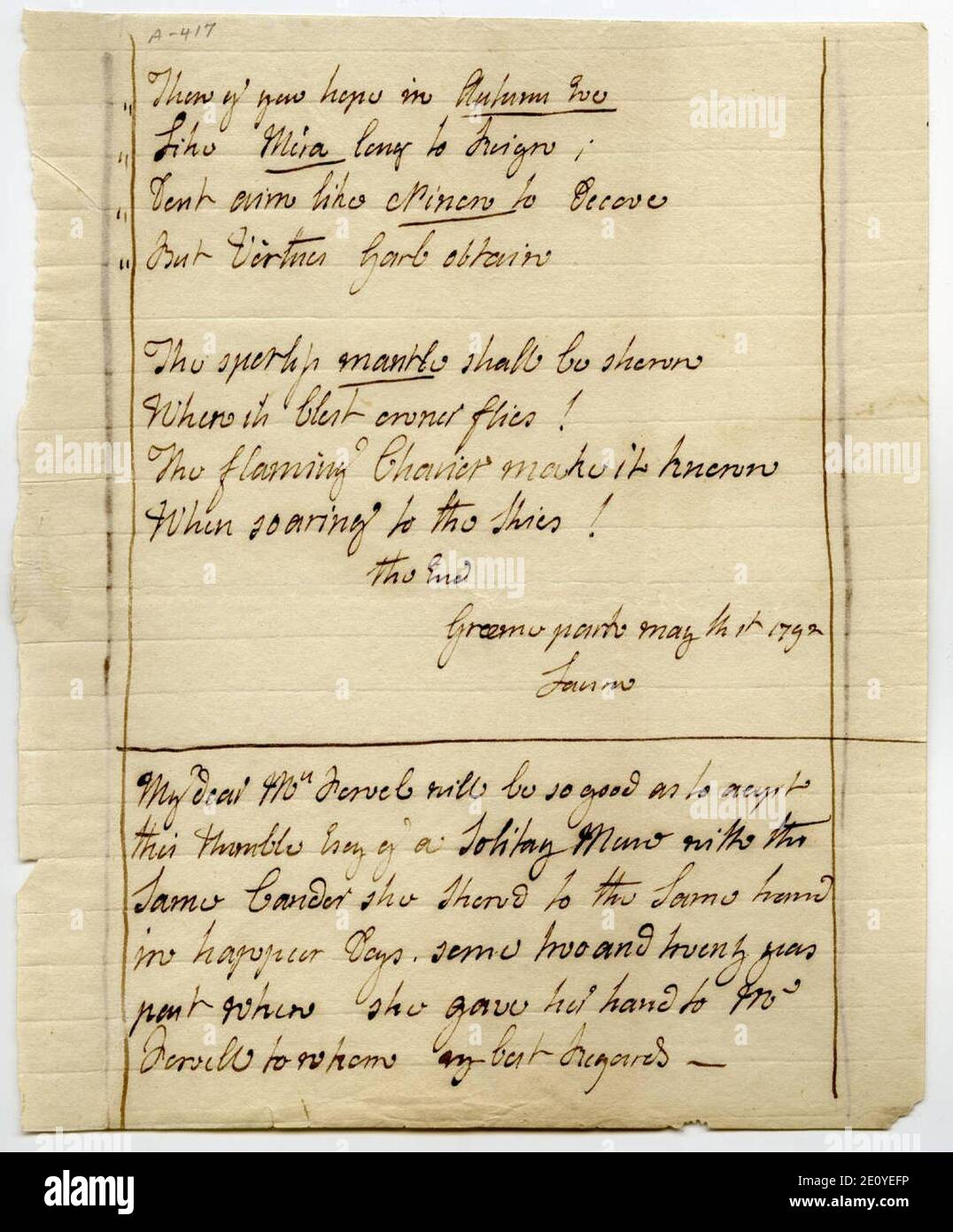 Lines by a Friend addressed to Mrs. Elizabeth Powel on her Birthday of ...