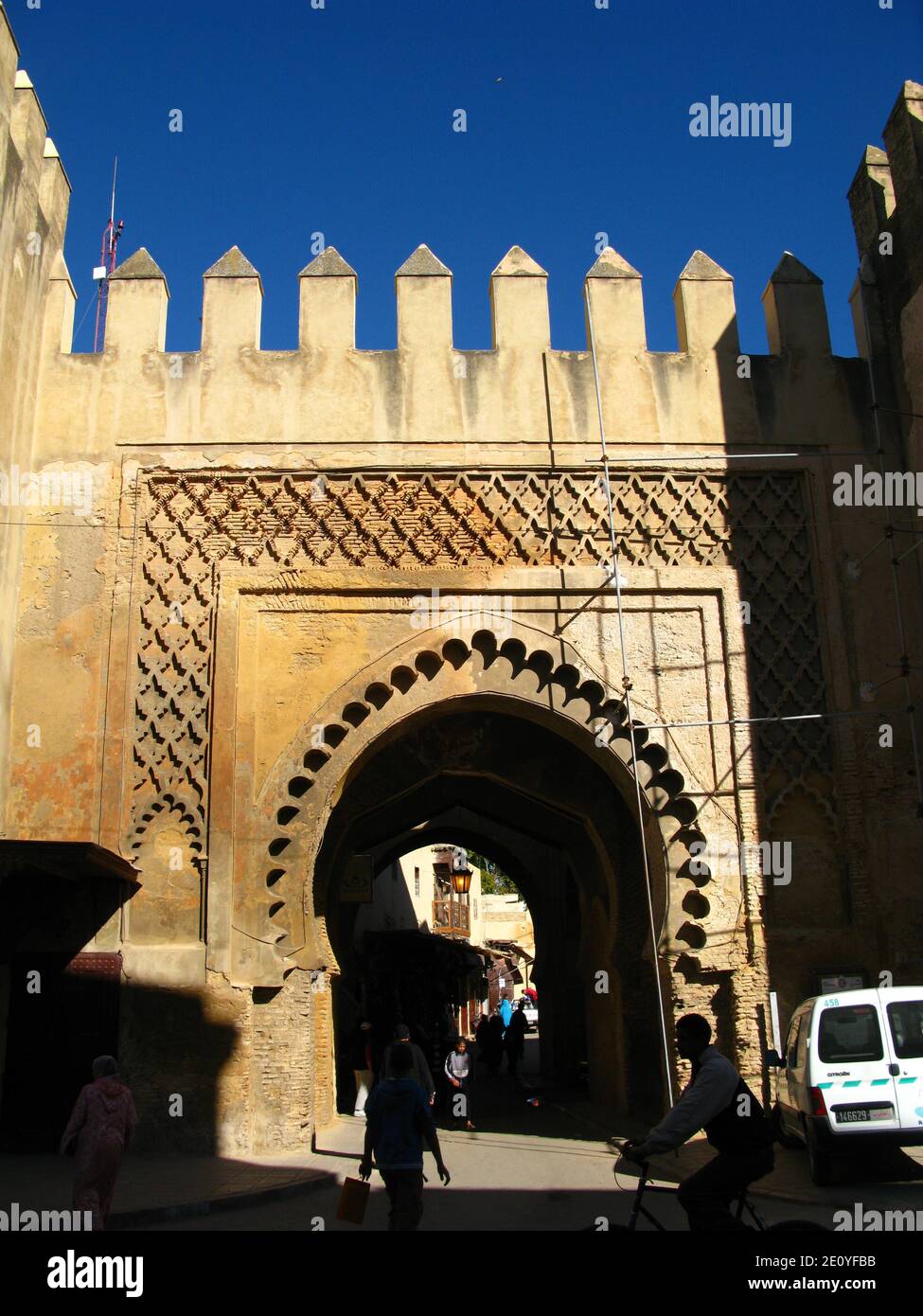 The ancient gate in medina of Fez, Morocco Stock Photo - Alamy