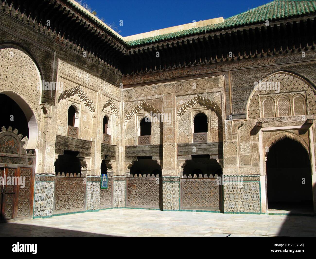 The ancient medersa in Fez city, Morocco Stock Photo - Alamy