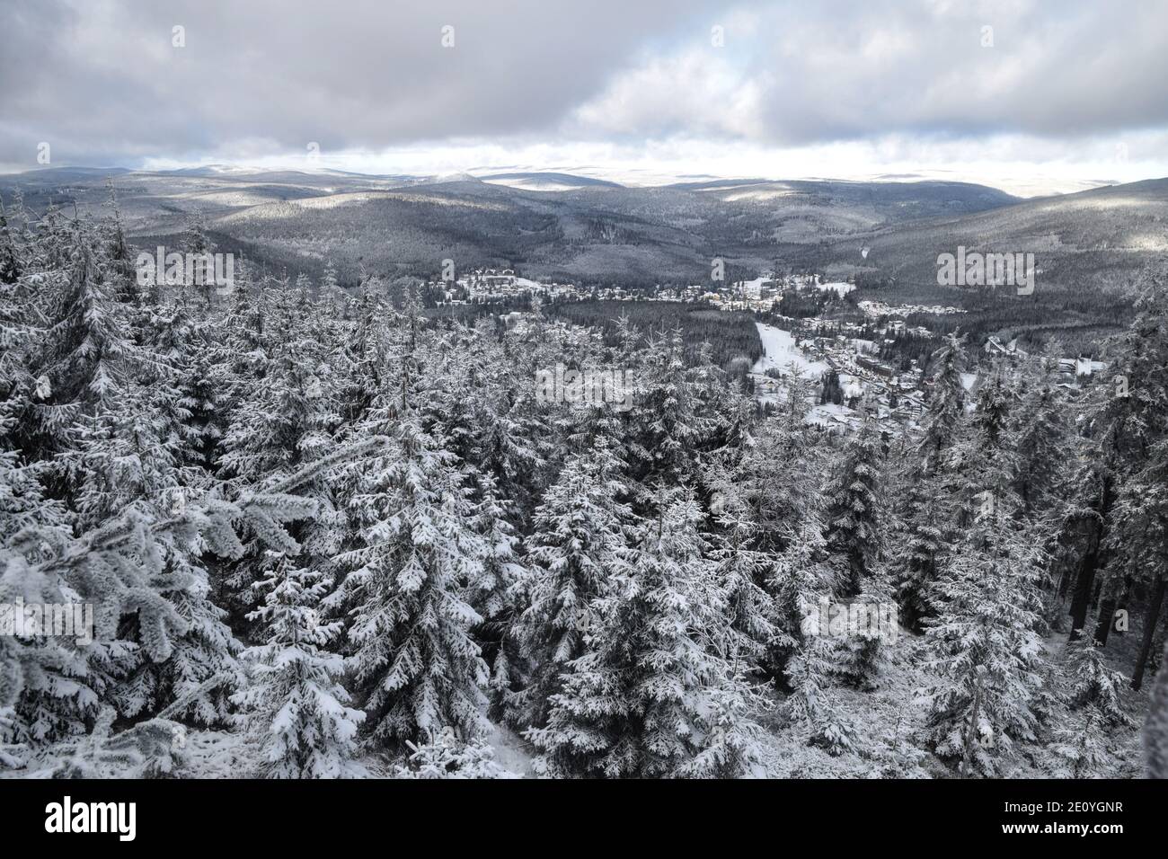 Winter at Krkonoše, Giant Mountains, located in the north of the Czech ...