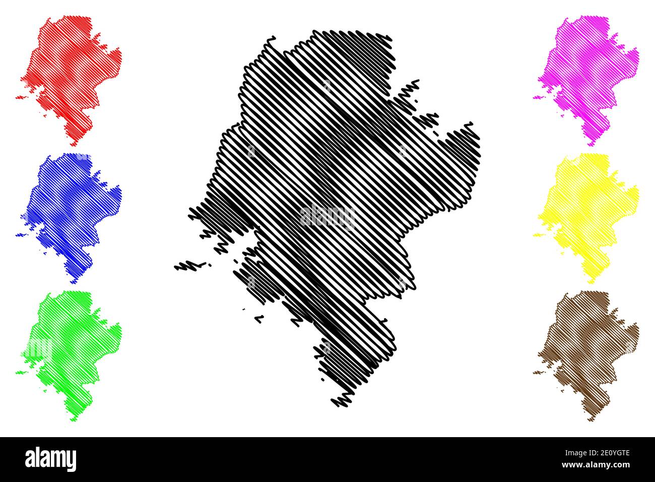 Siaya County (Republic of Kenya, Nyanza Province) map vector ...