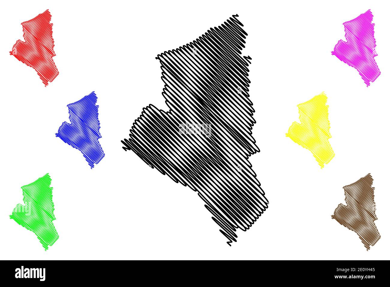 Nyamira County (Republic of Kenya, Nyanza Province) map vector ...