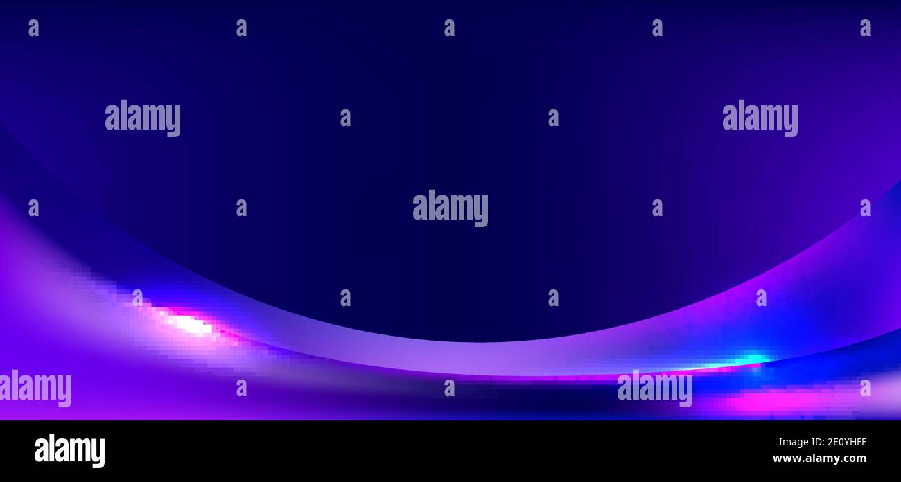Banner web template blue and purple gradient curved shape with lighting ...