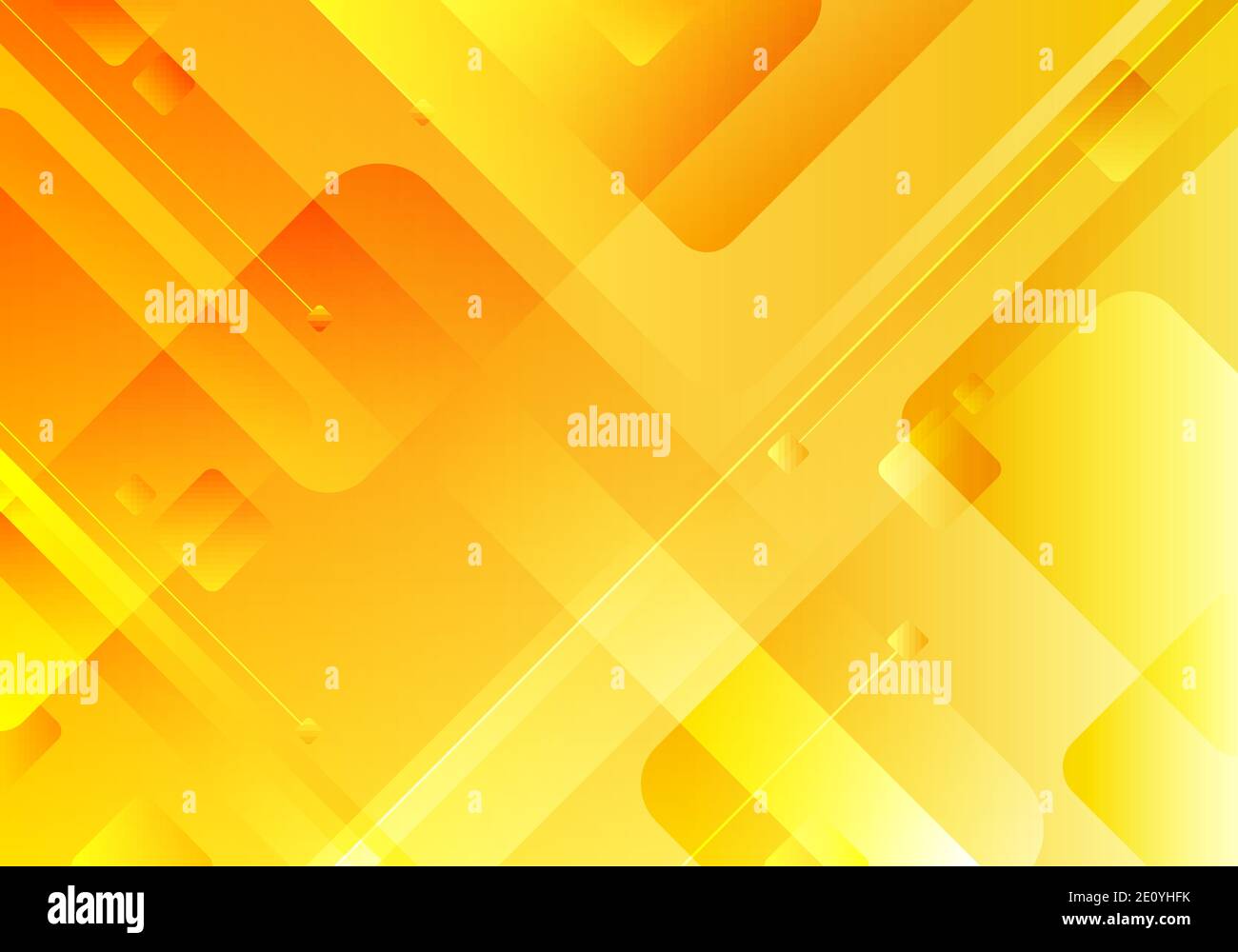 Abstract technology concept yellow geometric square overlapping ...
