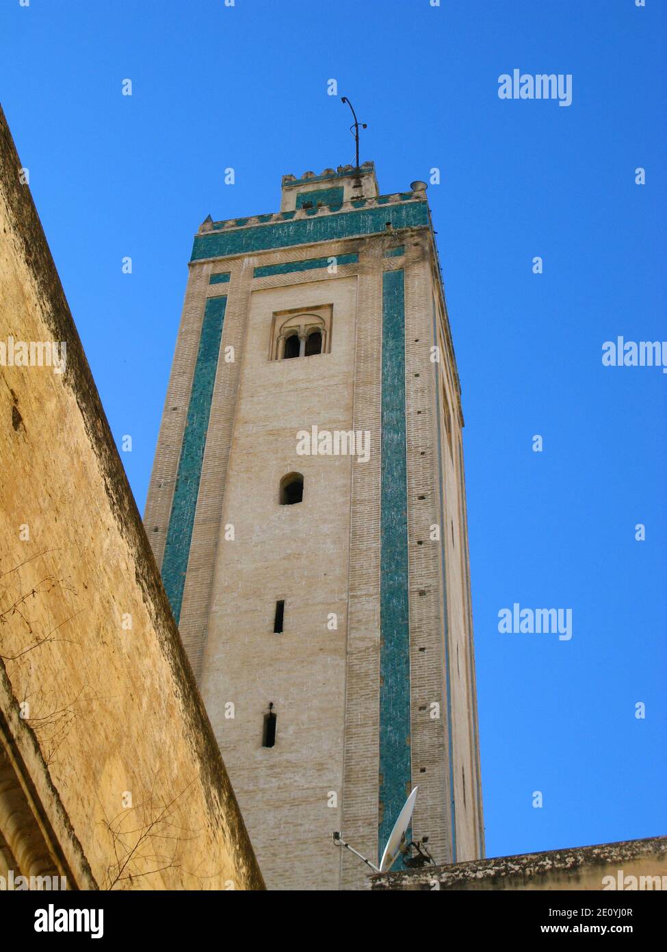 The vintage minaret in Fez city, Morocco Stock Photo - Alamy
