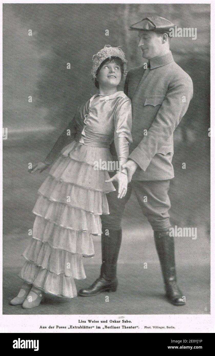 Lisa Weise und Oskar Sabo Extrablätter, 1914 Stock Photo - Alamy