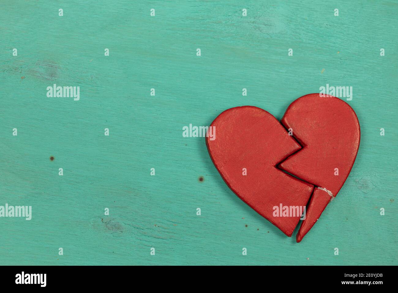 Red broken heart, divorce and separation concept Stock Photo - Alamy