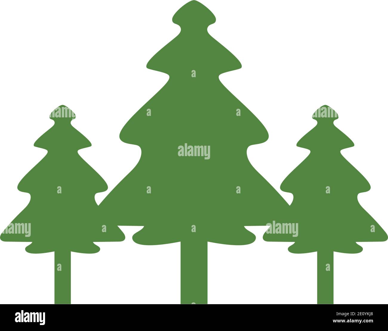 Cedar tree illustration logo design template Stock Vector Image & Art ...