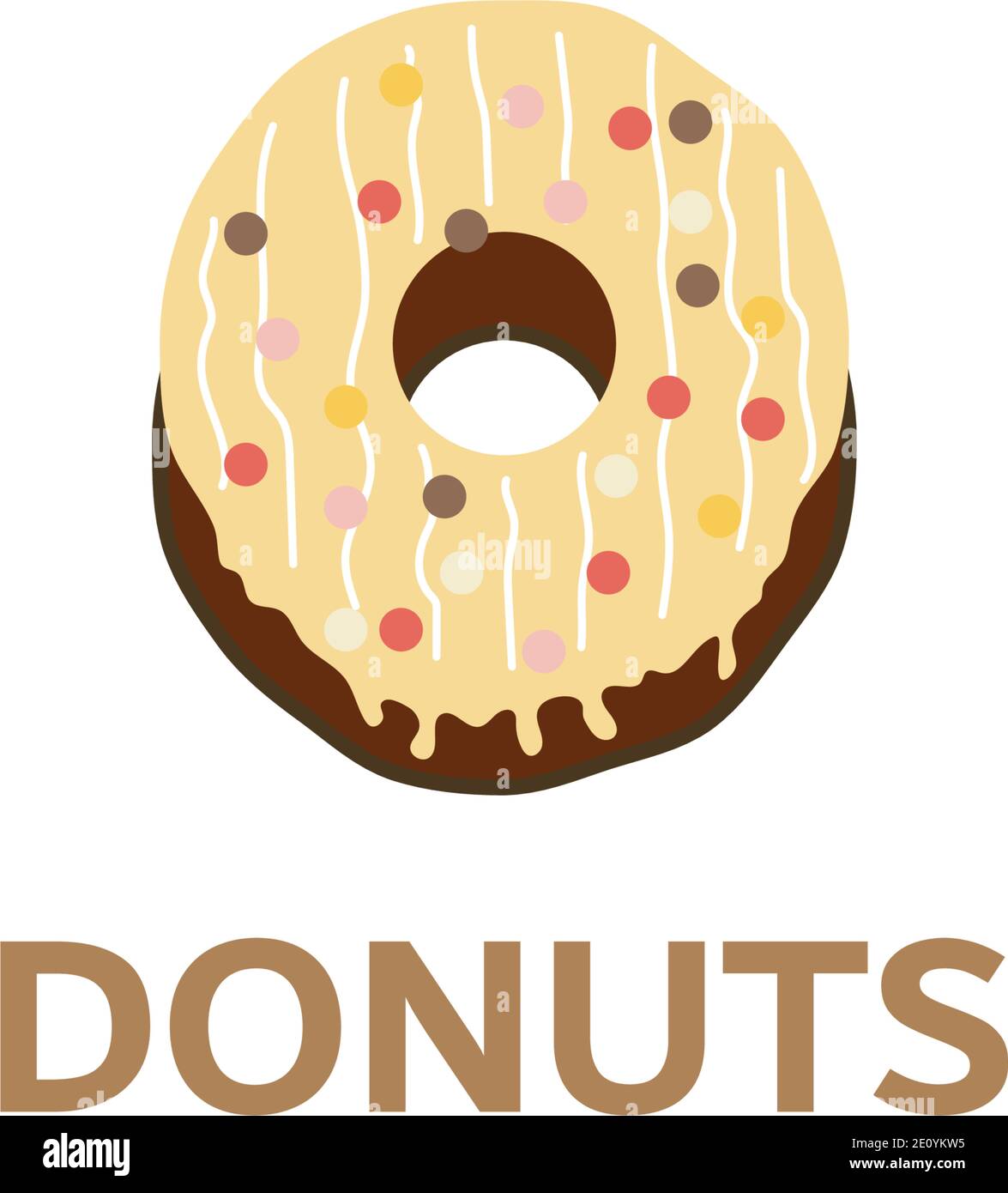 Donuts illustration logo vector template Stock Vector Image & Art - Alamy