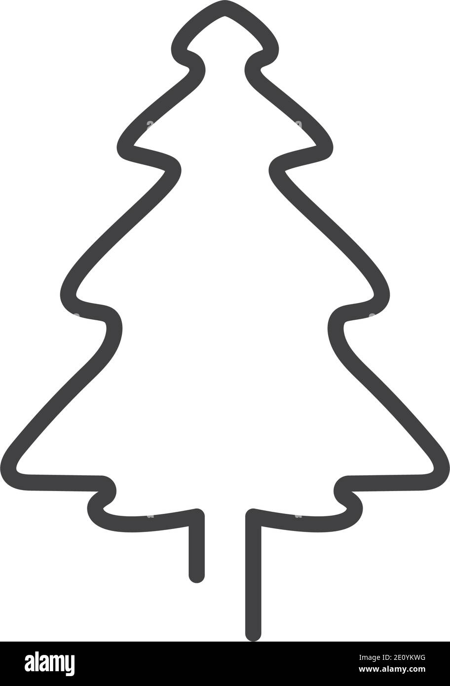 Cedar tree illustration logo design template Stock Vector Image & Art ...