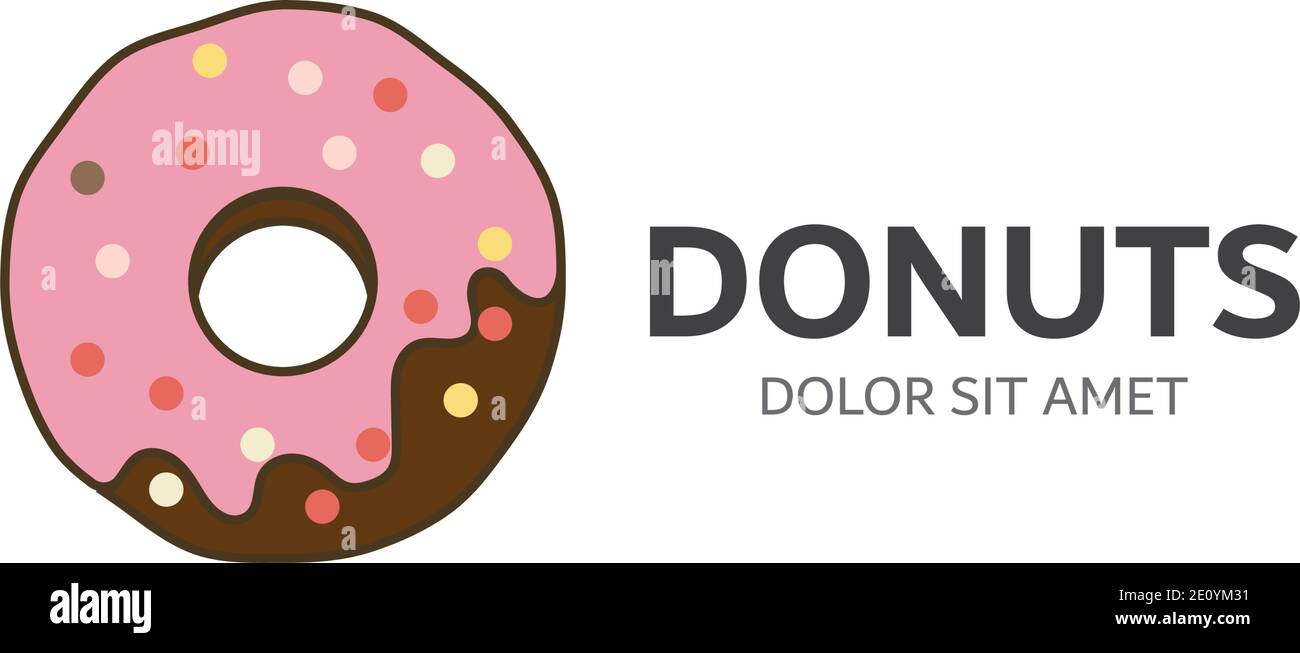 Donuts illustration logo vector template Stock Vector Image & Art - Alamy