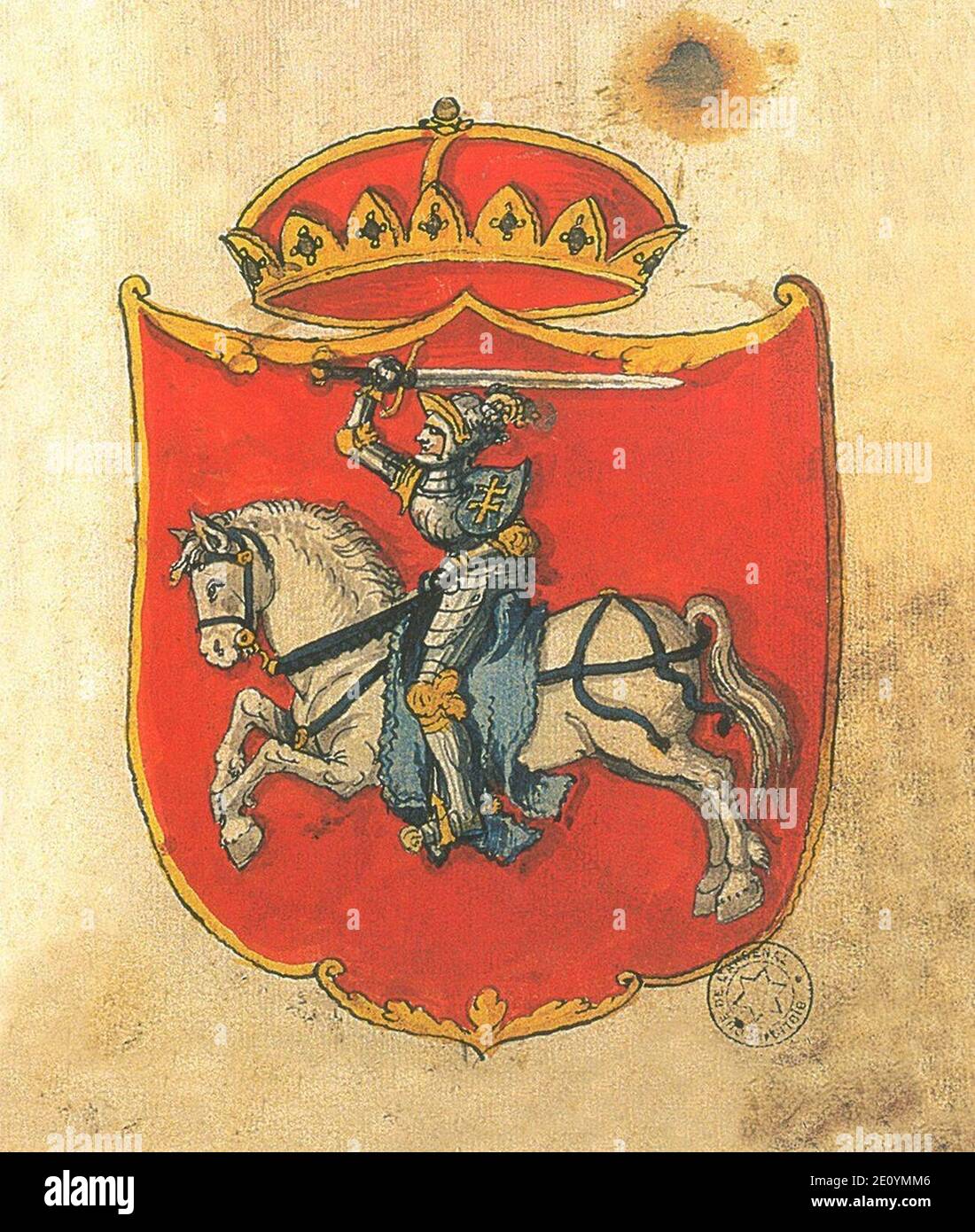 Lithuanian coat of arms Vytis. 16th century Stock Photo - Alamy