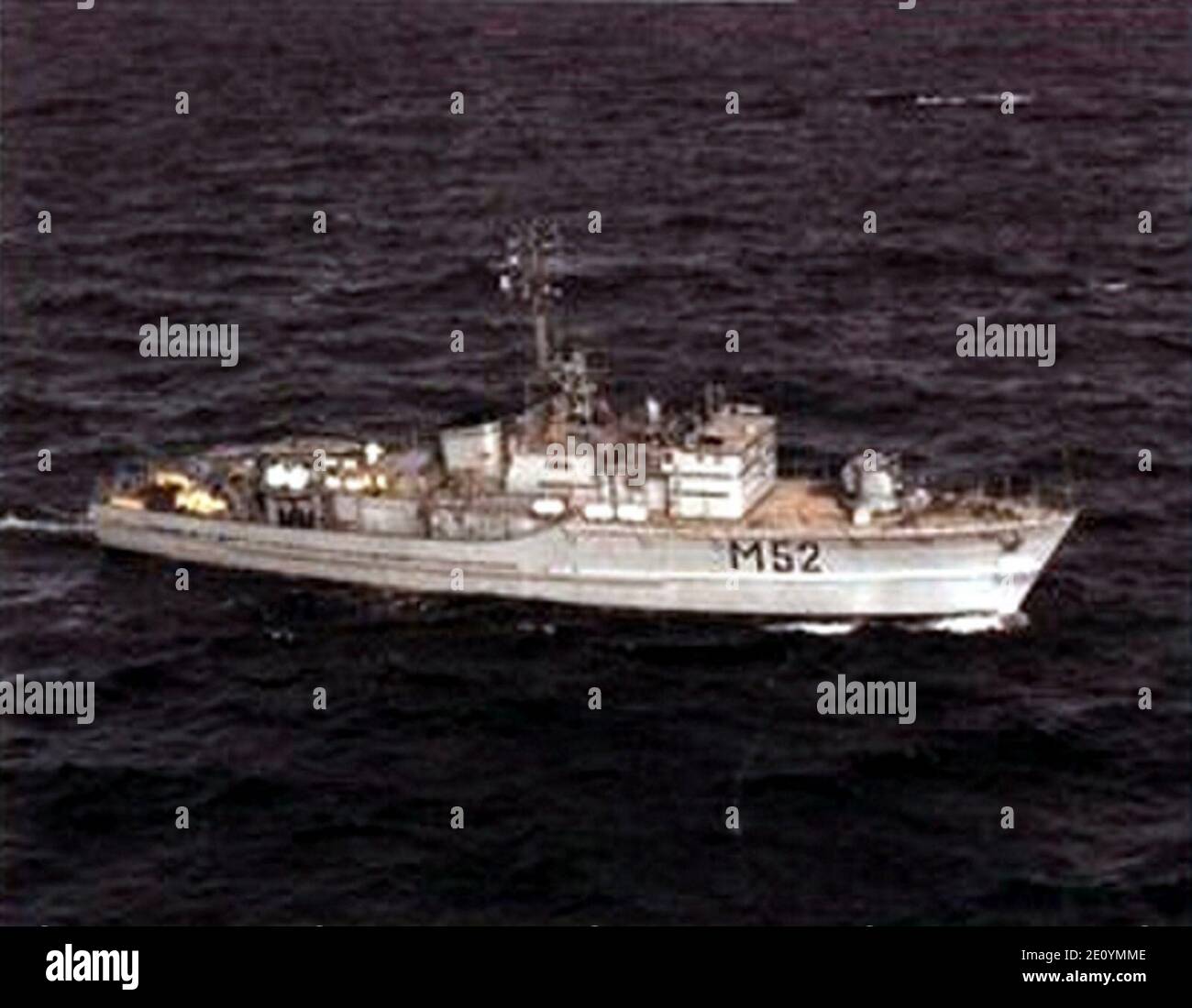 Lithuanian minesweeper Sūduvis (M52) underway in the Baltic Sea, in ...
