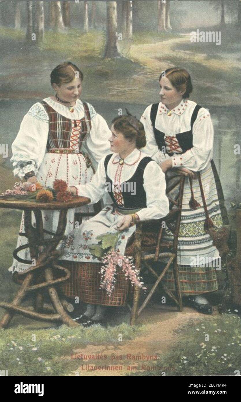 Lithuanian Women at Rambynas Stock Photo - Alamy