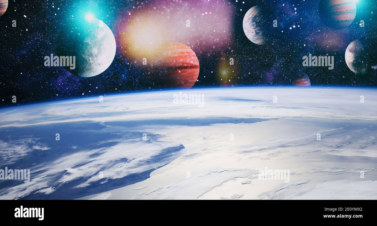 Stellar nebula and cosmic dust, cosmic gas clusters and constellations ...