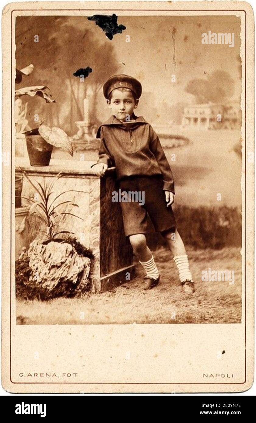 Little boy about 7 years old, Naples, Italy 1860 ca. 02 Stock Photo - Alamy