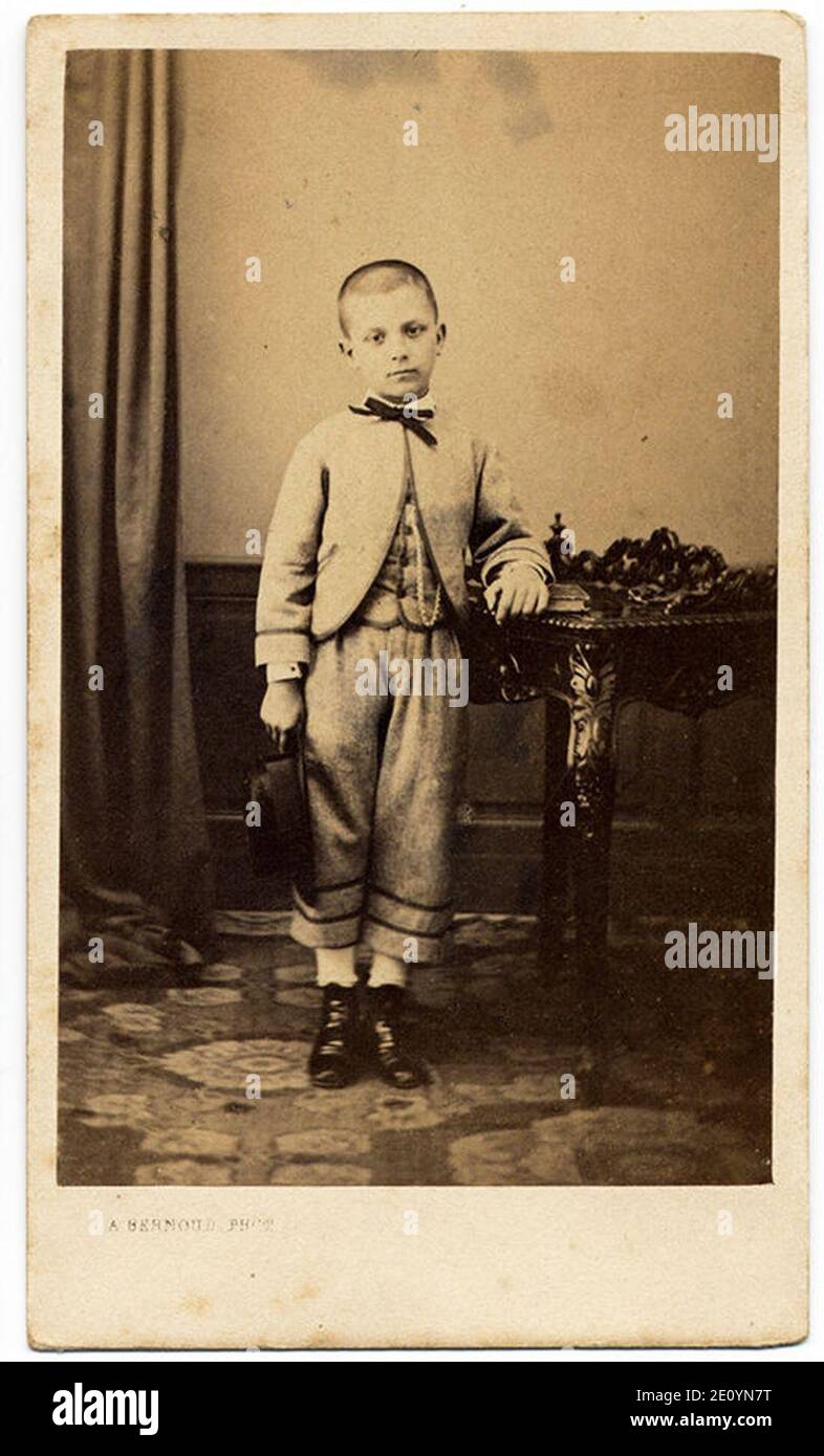 Little boy about 7 years old, Naples, Italy 1860 ca Stock Photo - Alamy