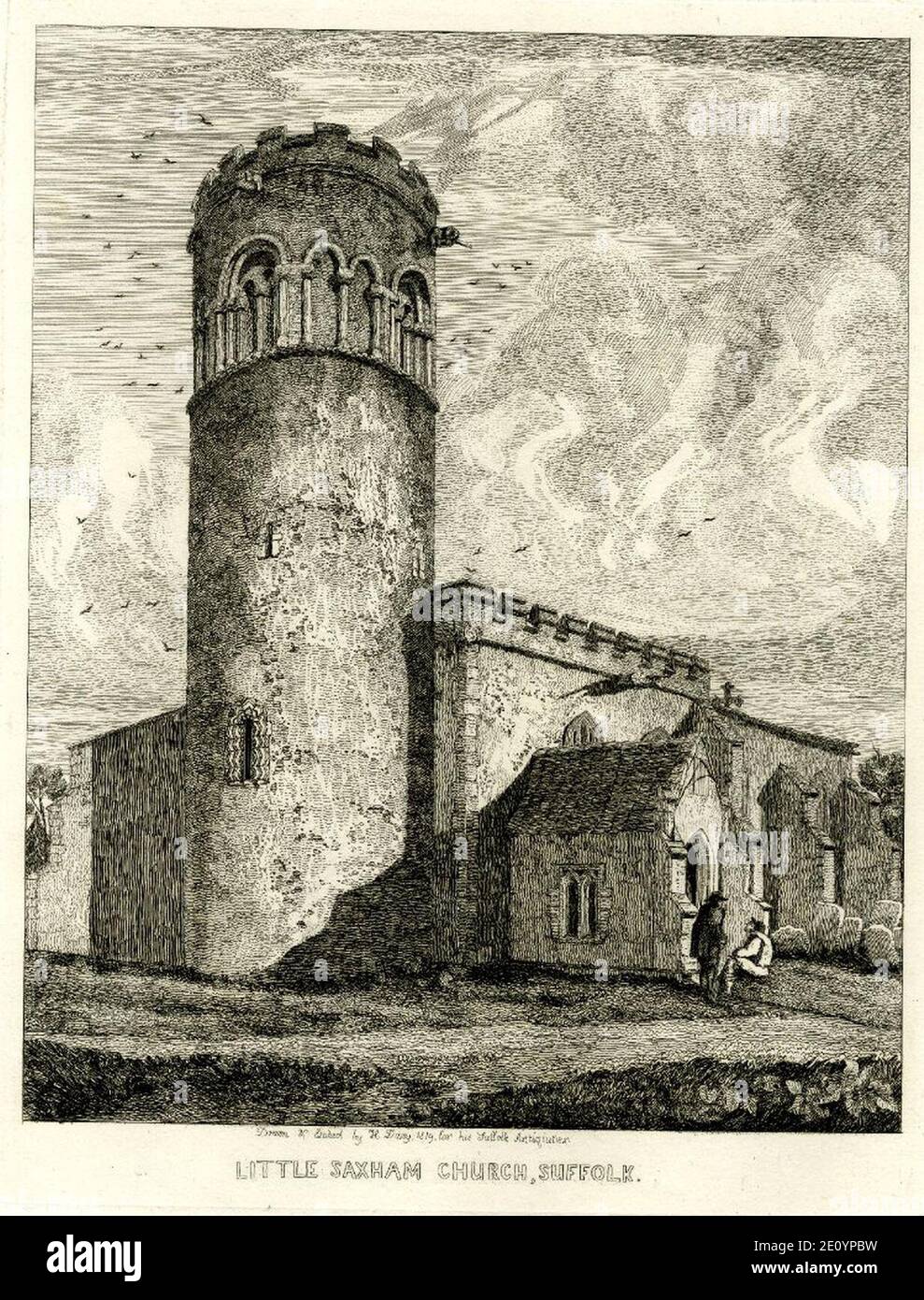 Little Saxham Church Suffolk by Henry Davy Stock Photo - Alamy