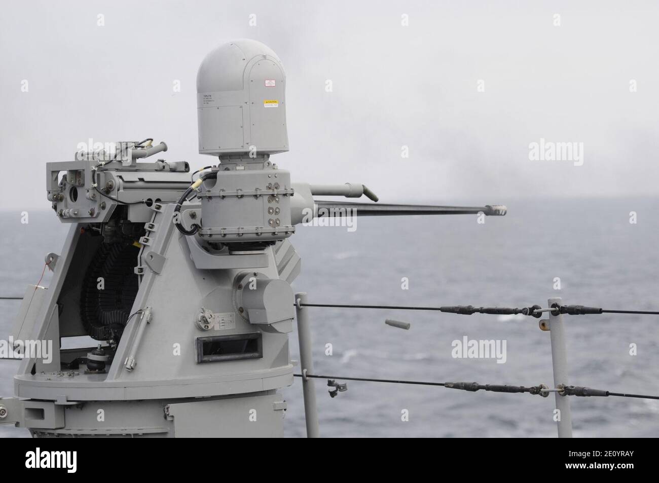 Live-fire-sea and anchor exercise aboard USS Blue Ridge 130204 Stock ...