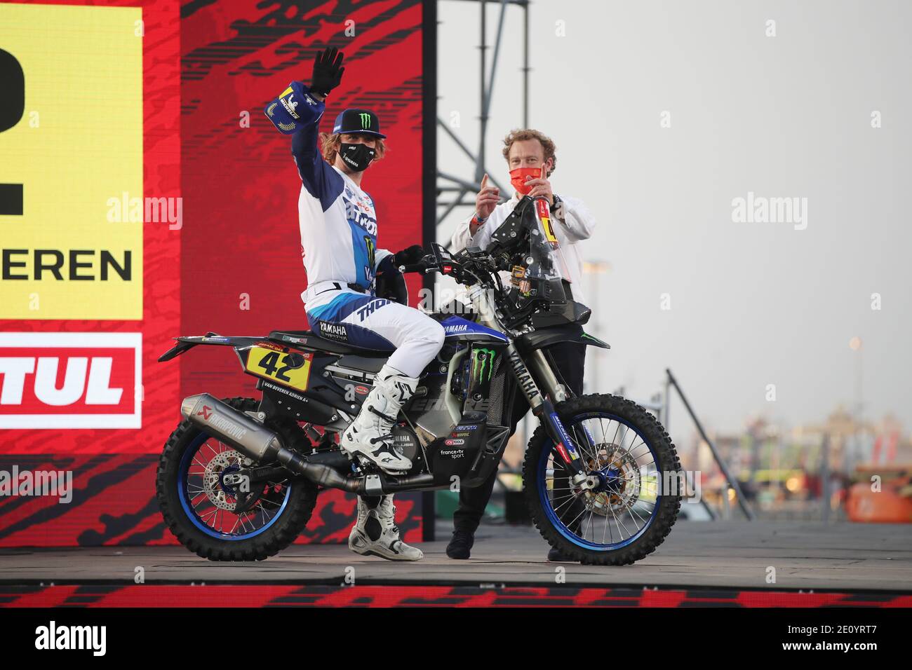 #42 Van Beveren Adrien (fra), Yamaha, Monster Energy Yamaha Rally Team, Moto, Bike, action ...