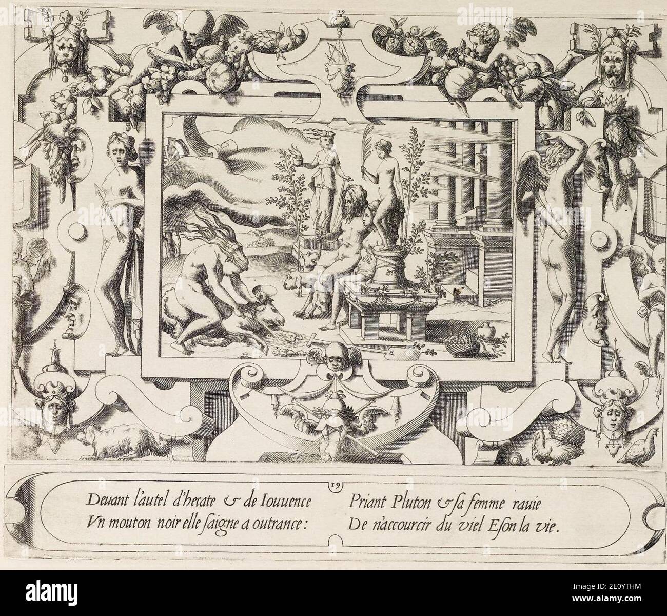 Livre de la conqueste de la Toison d'Or - Medea sacrificing a black ram ...