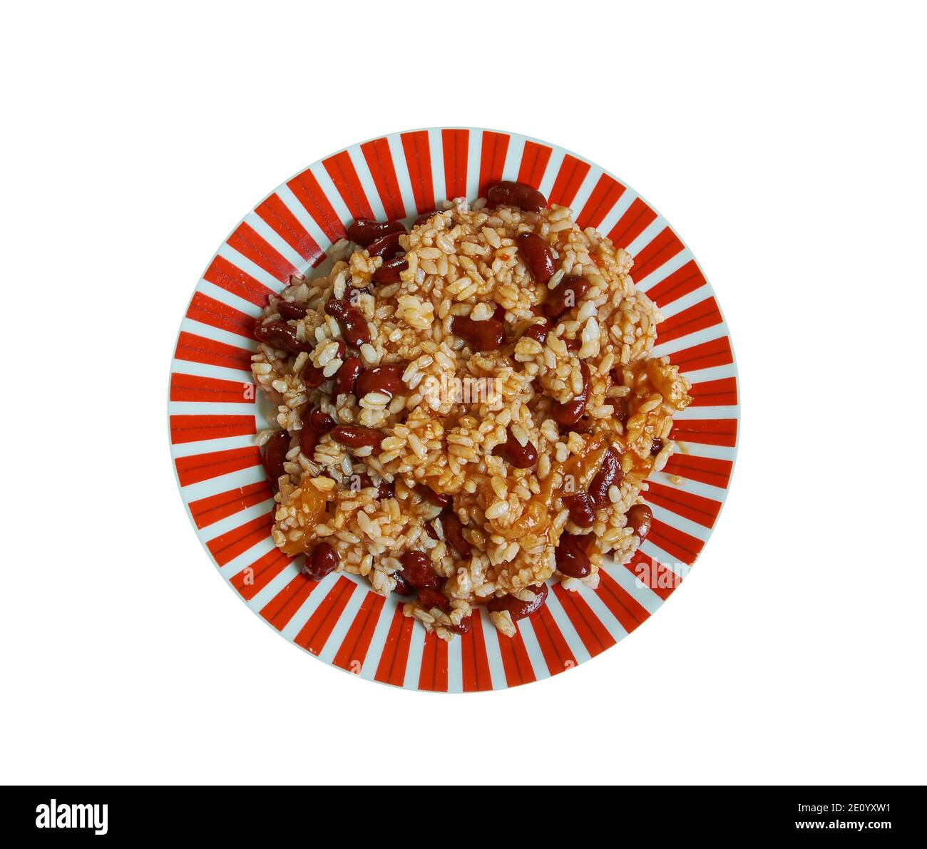 Arroz junto - Puerto Rican dish, made with rice, beans, and meat Stock ...