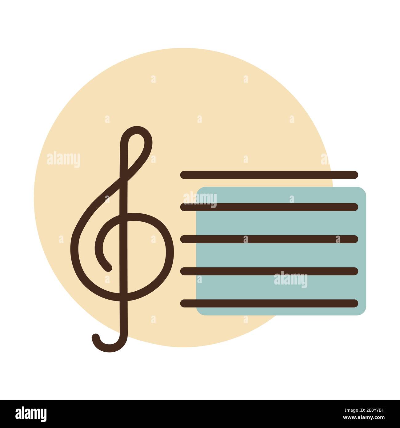 Treble clef vector icon. Music sign. Graph symbol for music and sound ...