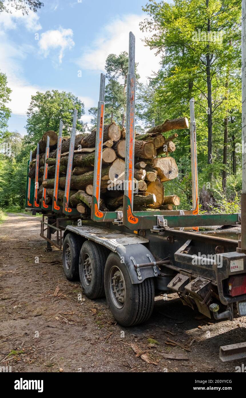 Firewood on a trailer hi-res stock photography and images - Alamy