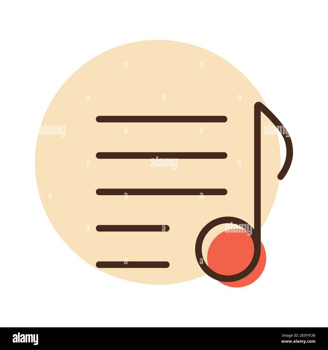 Music playlist vector icon. Musical note and list. Graph symbol for ...
