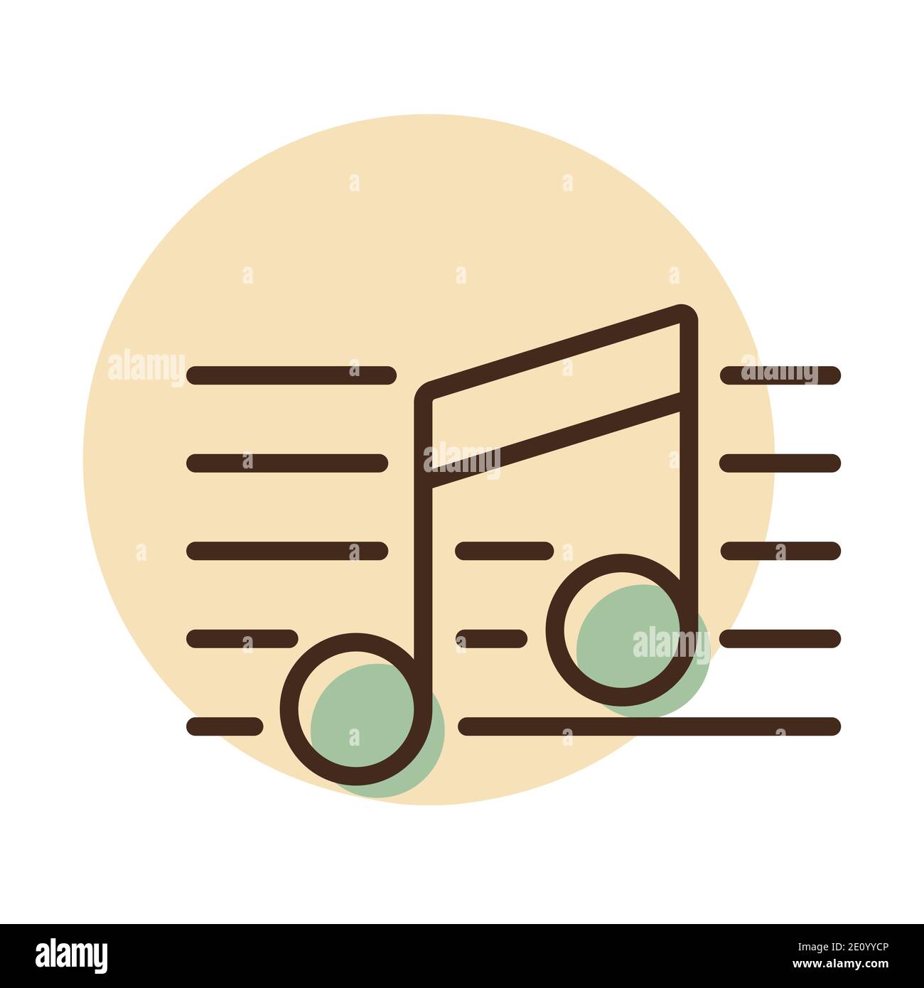 Stave and music notes vector icon. Melody, classical music, sound ...
