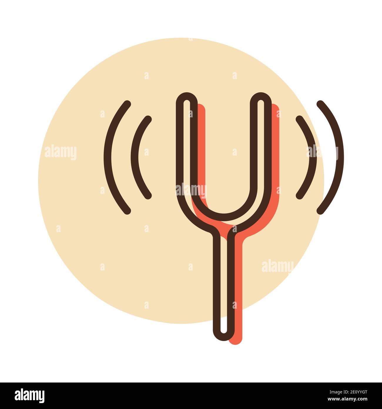 Tuning fork vector flat icon. Music sign. Graph symbol for music and ...