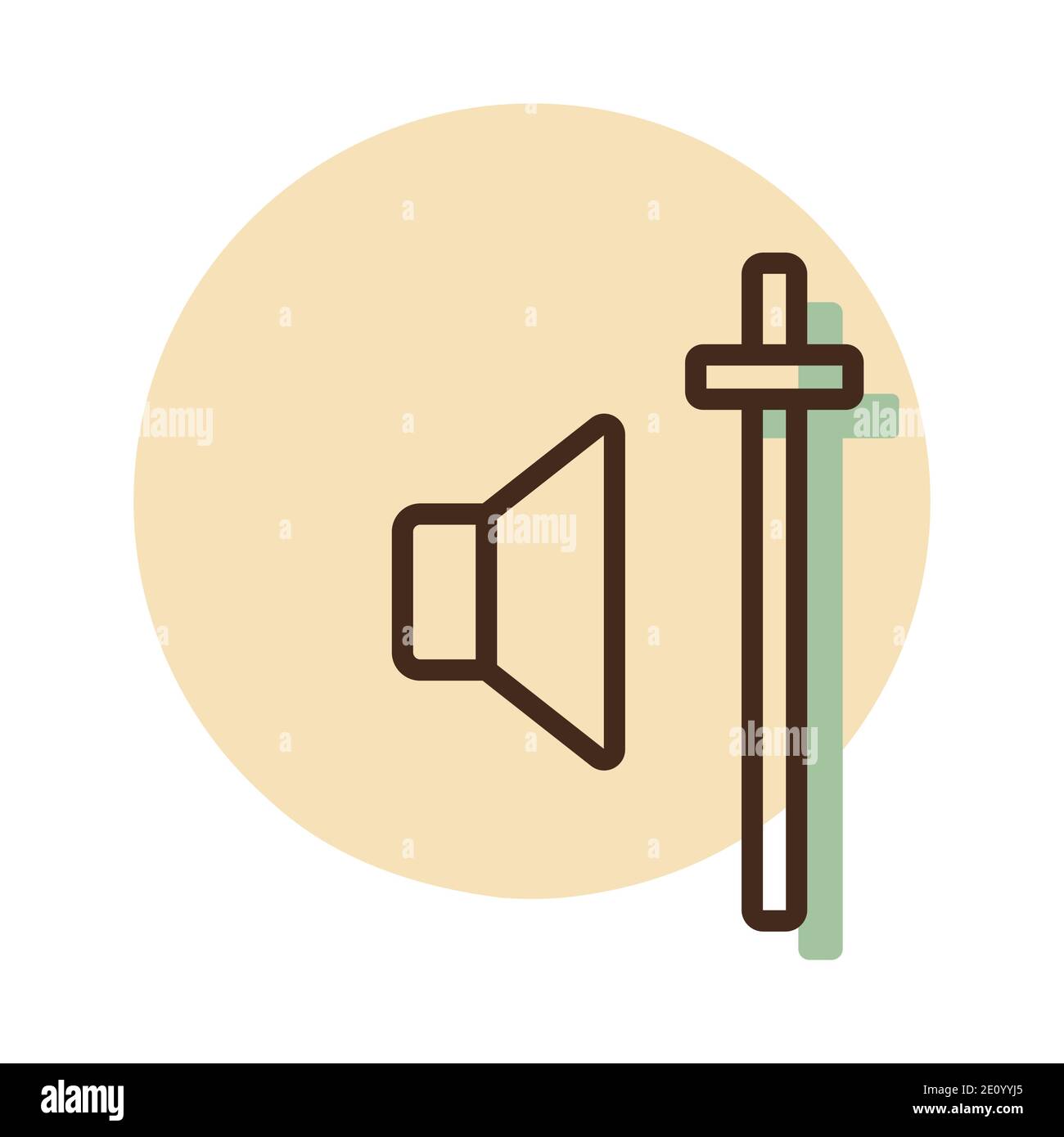 Audio volume slider control vector icon. Graph symbol for music and ...