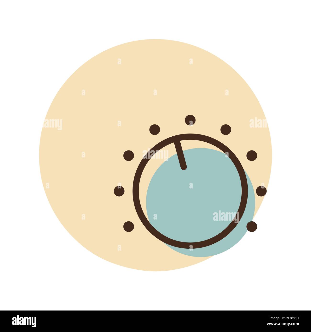 Volume knob vector flat icon. Music sign. Graph symbol for music and ...