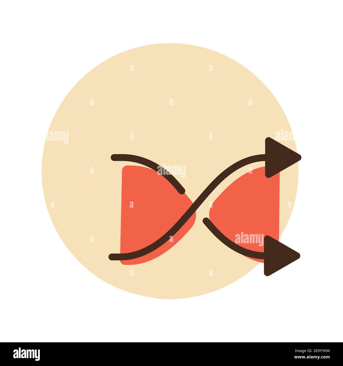 Shuffle vector icon. Crossed arrows. Media player button. Random music ...