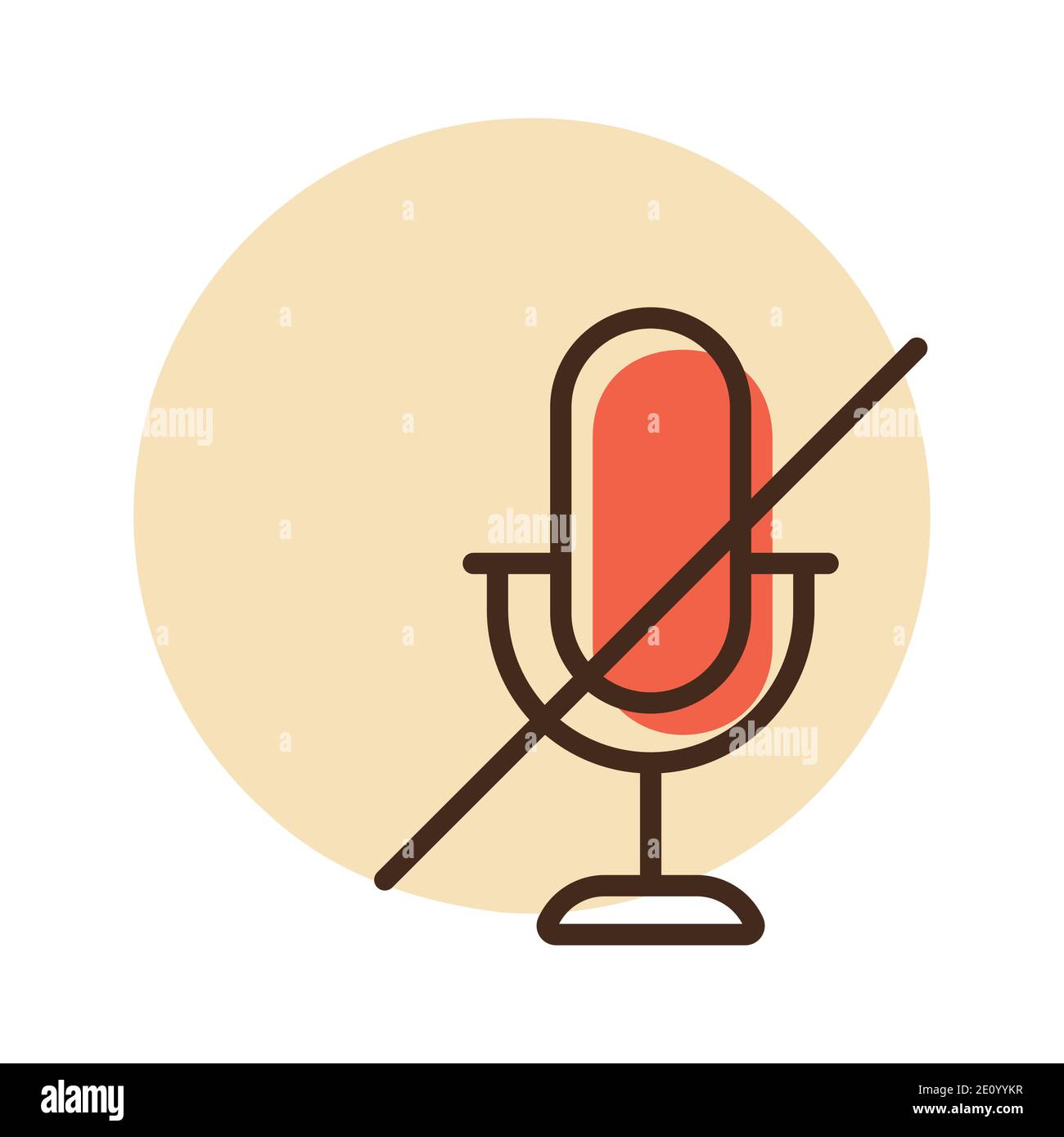 Microphone, mic mute vector icon. Music sign. Graph symbol for music ...