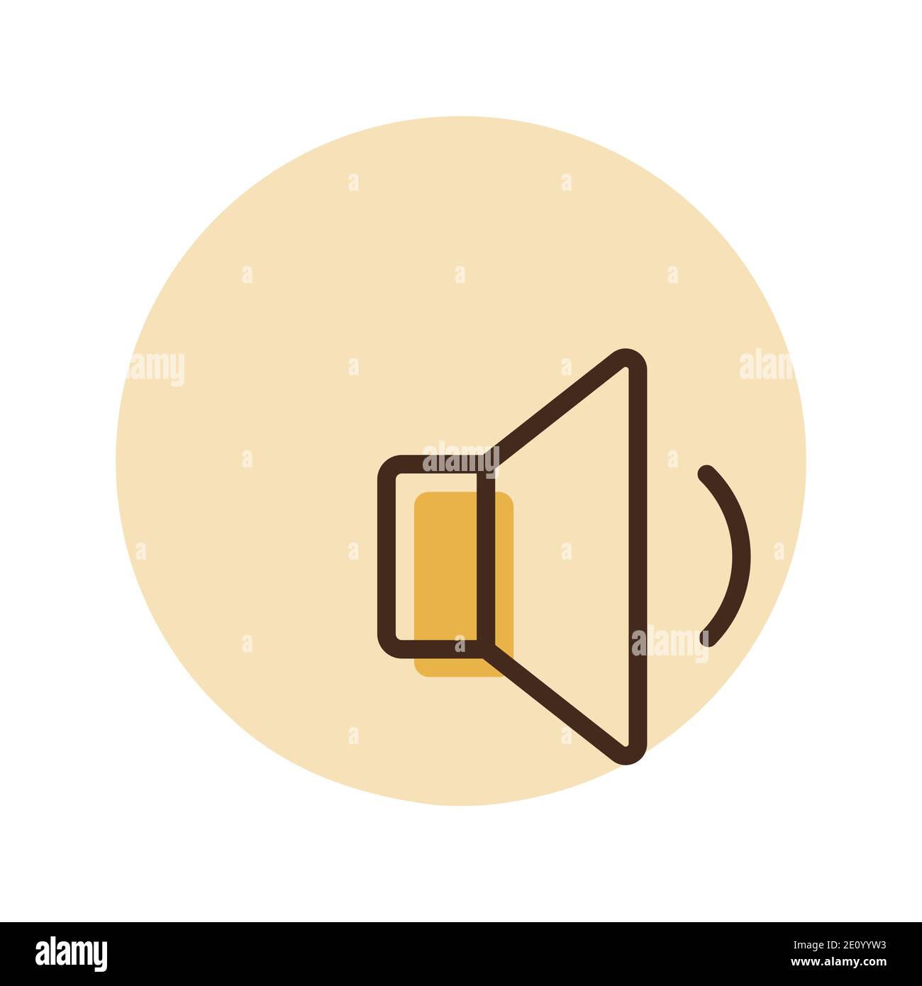 Minimum volume sound music vector flat icon. Graph symbol for music and ...