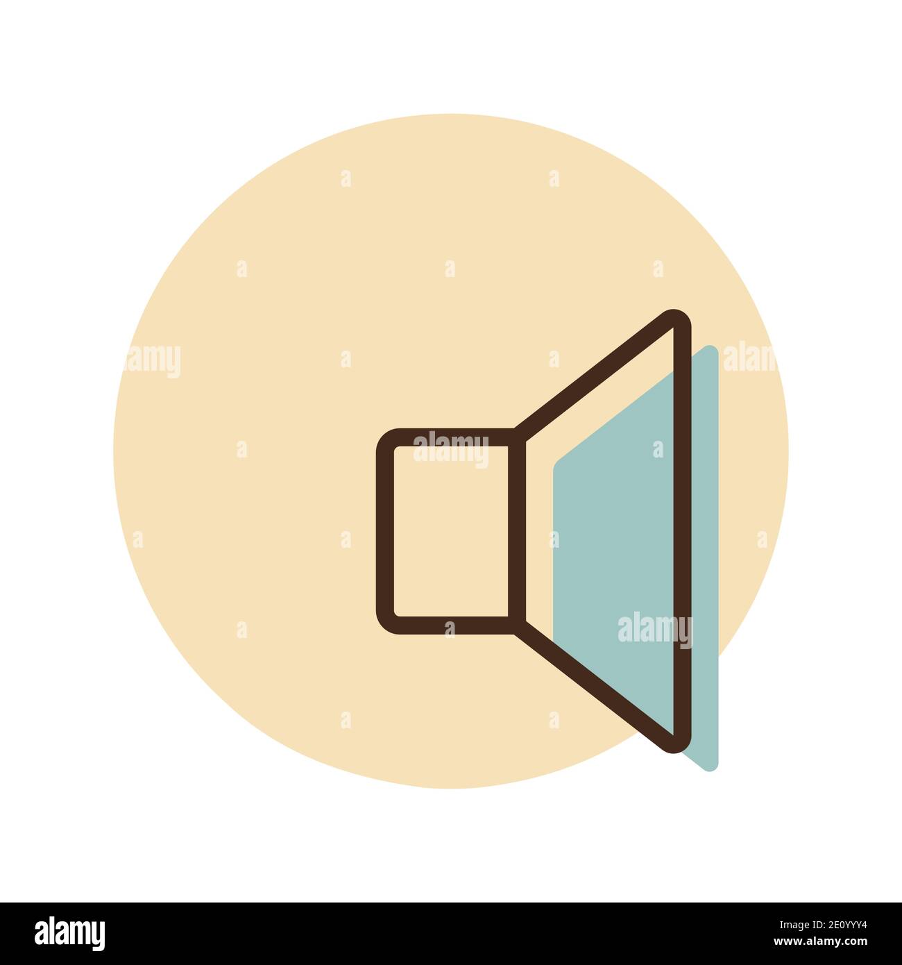 Speaker vector flat icon. Music sign. Graph symbol for music and sound ...